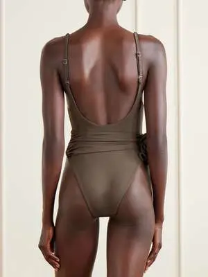 Magda Butrym Embellished Gathered Swimsuit