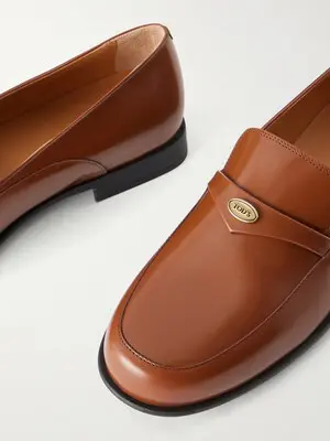 TOD'S Gomma Logo-embellished Leather Loafers