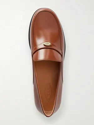 TOD'S Gomma Logo-embellished Leather Loafers