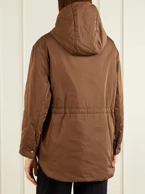 Max Mara Hooded Belted Shell Jacket