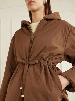 Max Mara Hooded Belted Shell Jacket