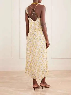 MARANT ETOILE Luxie Ruffled Chiffon Dress