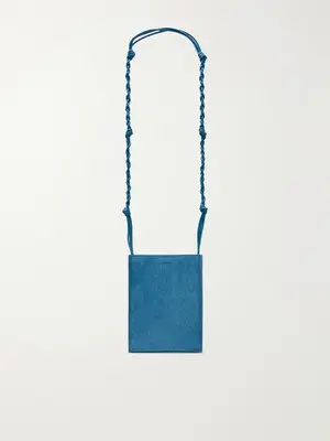 JIL SANDER Tangle Small Suede Shoulder Bag - Blue