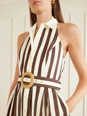 Cara Cara Quentin Halterneck Midi Dress - Brown