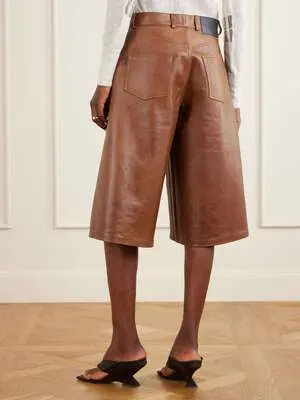HAIKURE Legacy Leather Wide-leg Shorts