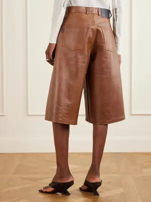 HAIKURE Legacy Leather Wide-leg Shorts