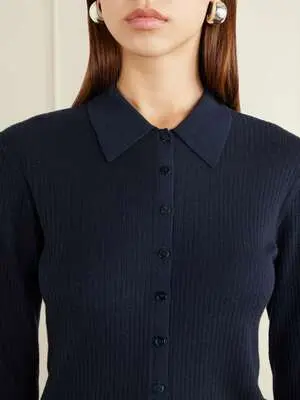 LISA YANG Agata Ribbed Cashmere Cardigan