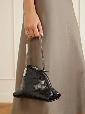 Attico La Scala Asymmetric Clutch - Black