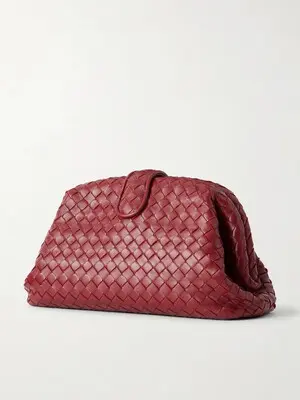 Bottega Veneta Lauren 1980 Intrecciato Leather Clutch - Red