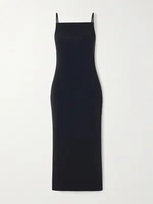 Givenchy Draped Cady Midi Dress - Black