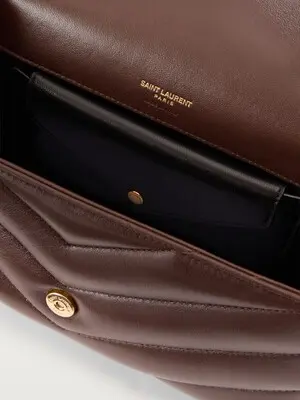 Saint Laurent Loulou Cassandre Embellished Leather Shoulder Bag