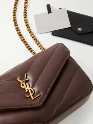 Saint Laurent Loulou Cassandre Embellished Leather Shoulder Bag