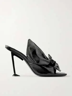 Givenchy Boudoir Bow-detailed Leather Mules - Black