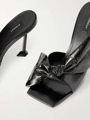 Givenchy Boudoir Bow-detailed Leather Mules