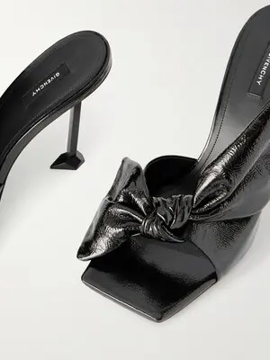 Givenchy Boudoir Bow-detailed Leather Mules