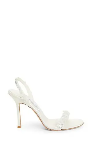 JIMMY CHOO Daisy Embellished Satin Slingback Sandal