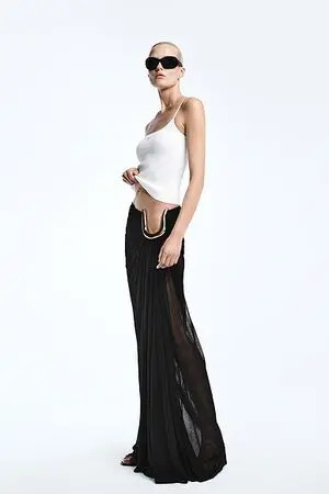 Revolve Asymmetrical Draped Maxi Skirt
