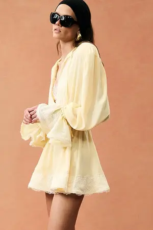 ROWEN ROSE Long Sleeve Mini Dress