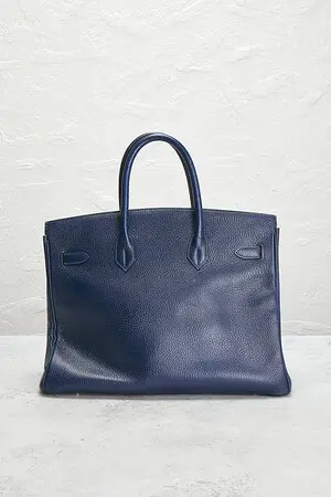 Hermès Ardennes Birkin 35 Retourne Handbag - Blue Saphir