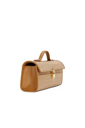Savette Slim Symmetry Canvas Pochette Bag - Saddle