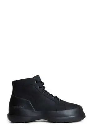 Moon Boot Water Repellent Nubuck Lace-up Boots - Black