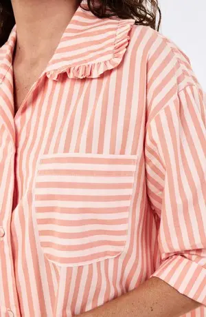 PAPINELLE Stripe Cotton Nightshirt