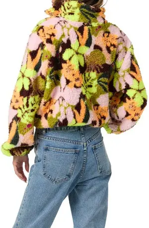 O'Neill Kacey High Pile Floral Half Zip Jacket