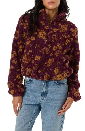 O'Neill O'Neill Kacey High Pile Floral Half Zip Jacket Fig