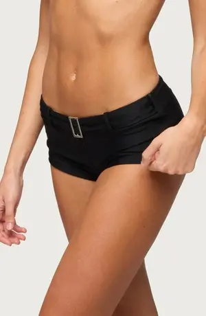 EDIKTED Carolynne Belted Boyshorts Bikini Bottoms