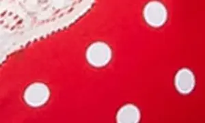 EDIKTED Bina Lacey Polka Dot Bikini Top