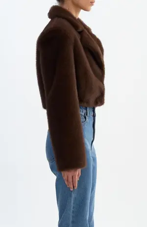 LAMARQUE Carlie | Faux Fur Cropped Blazer