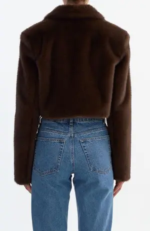 LAMARQUE Carlie | Faux Fur Cropped Blazer