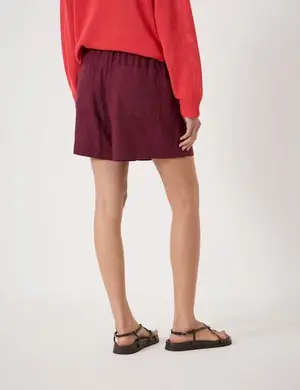 HUSH Luce Linen Blend Pull On Shorts