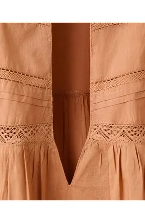 Mango Cotton Nightgown With Lace Trim
