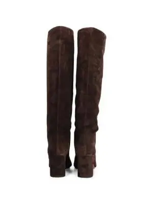 Paris Texas Suede Pointed-toe Knee-high Boots - Brown