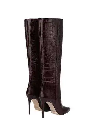 Paris Texas Crocodile-embossed Leather Boot
