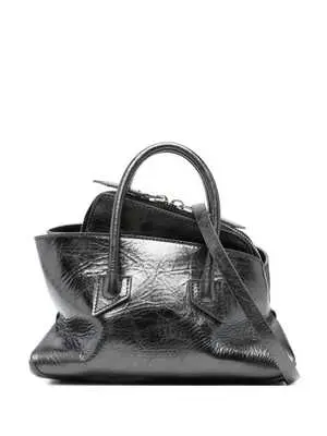 Attico Leather Tote Bag - Gray