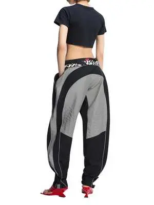 Attico Paneled Balloon Silhouette Pants - Black