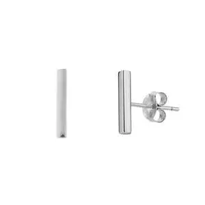 SPERO LONDON Bar Stud Plain Earring Sterling - Silver