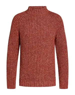 IRISH CRONE Turtleneck Brick Size Virgin Wool, Polyamide, Polyester, Polyacrylic
