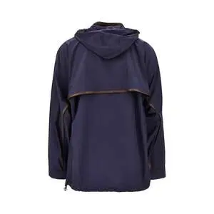Loewe Micro Ripstop Jacket With Leather Trimmings - Blue