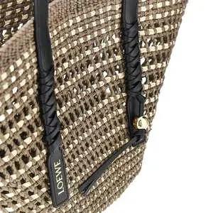 Loewe Braided Palm Medium Basket Bag - Green