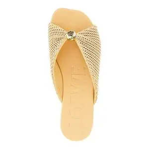 Loewe Pebble Raffia-effect Slides