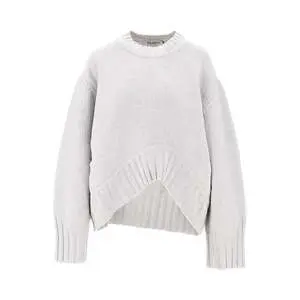 Attico Moulded Hem Wool And Cashmere Sweater