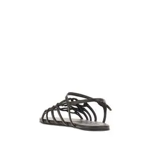 Loewe Petal Anagram Leather Sandals - Brown