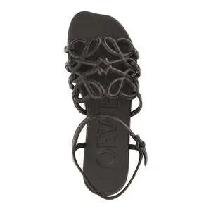 Loewe Petal Anagram Leather Sandals - Brown