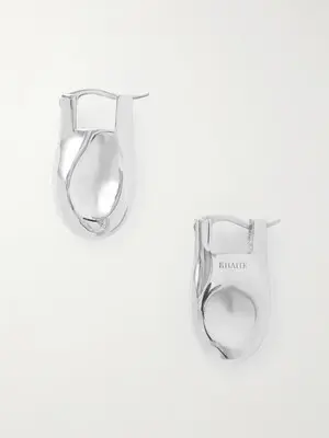 Khaite Keefe Sculptural Drop Earrings - Silver