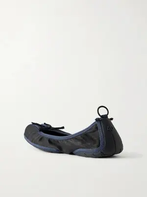 Balenciaga Bow-embellished Satin Ballet Flats