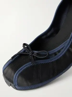 Balenciaga Bow-embellished Satin Ballet Flats