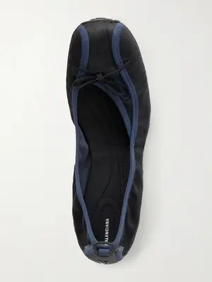 Balenciaga Bow-embellished Satin Ballet Flats